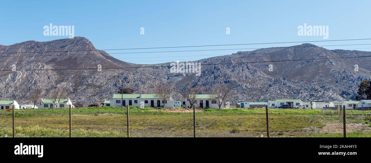 KOUE BOKKEVELD, SOUTH AFRICA - SEP 9, 2022: Farm worker houses next to ...