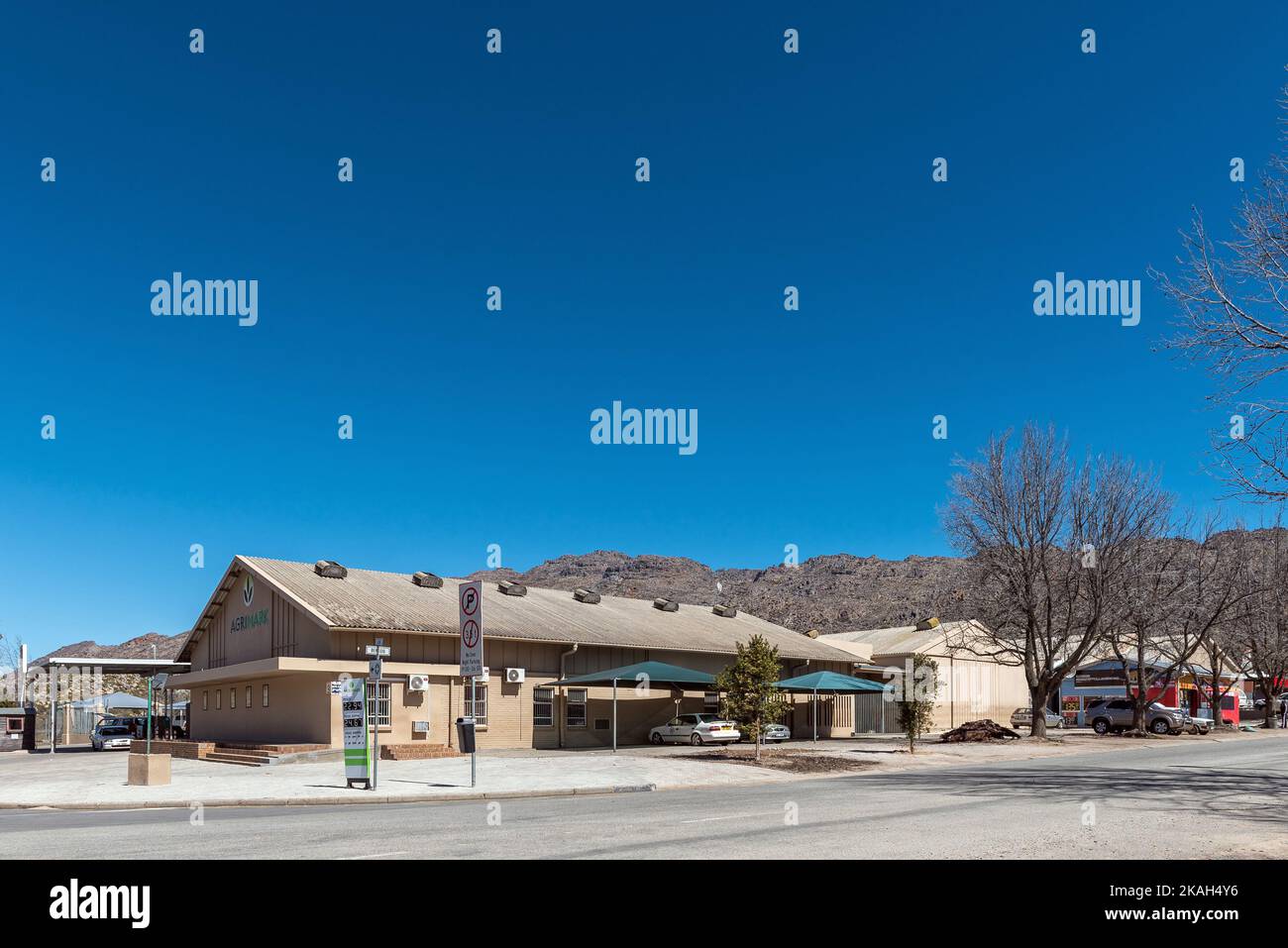 OP DIE BERG, SOUTH AFRICA - SEP 9, 2022: A street scene, with an ...