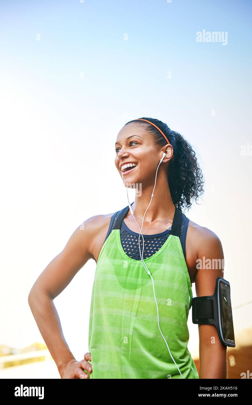Shes got a tried-and-true workout routine. a sporty young woman ...
