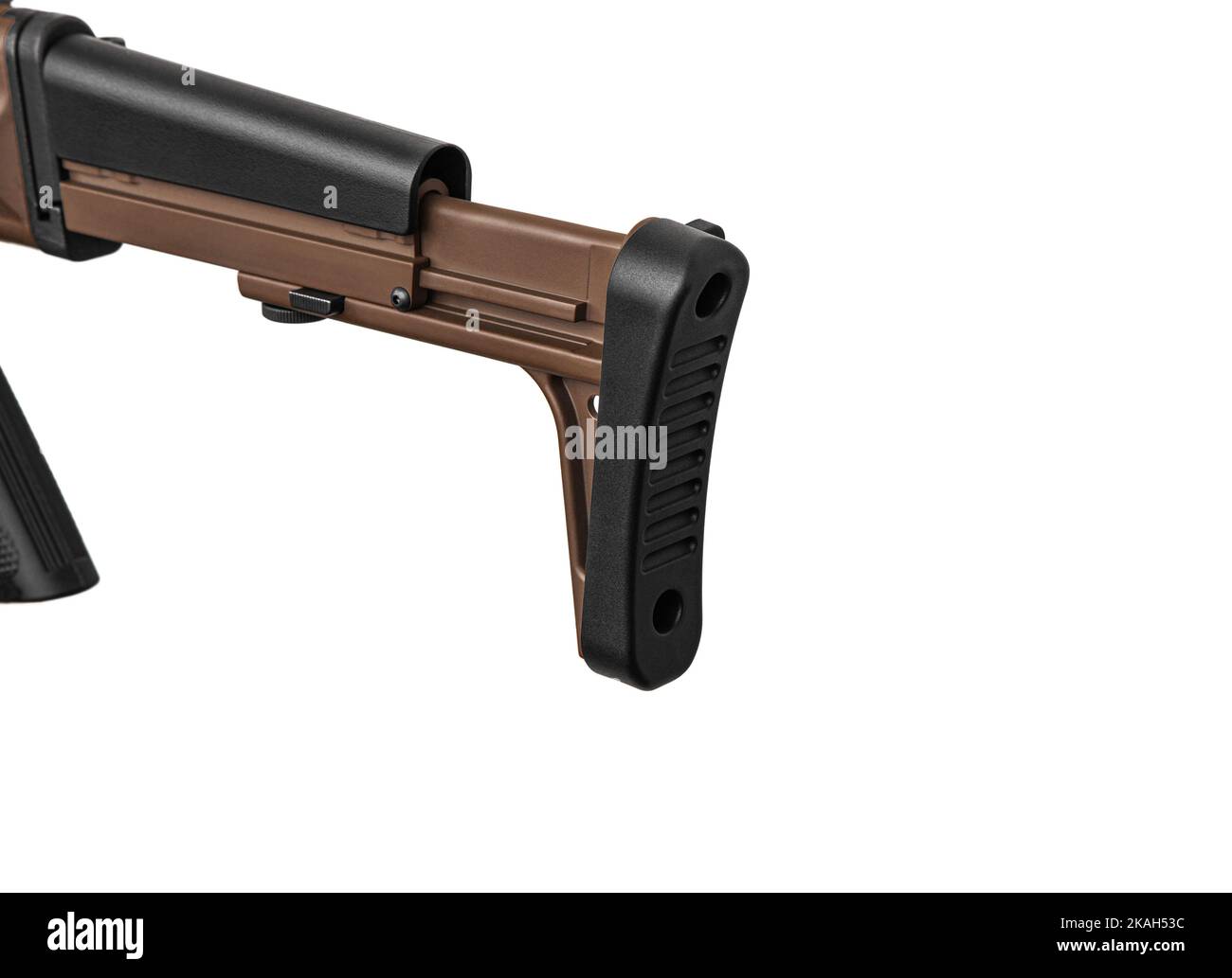 Modern brown automatic rifle. Weapons for police, special forces and ...