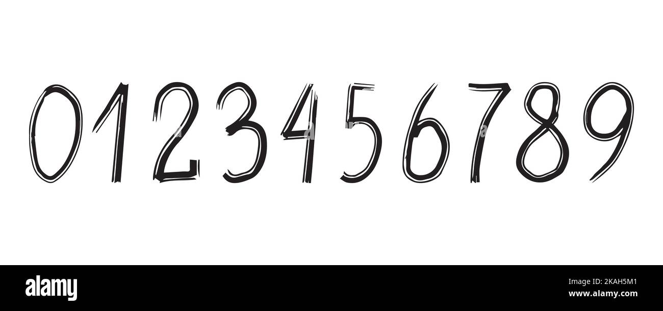 Vector illustration of a collection of numbers. Numbers. Serial numbers ...