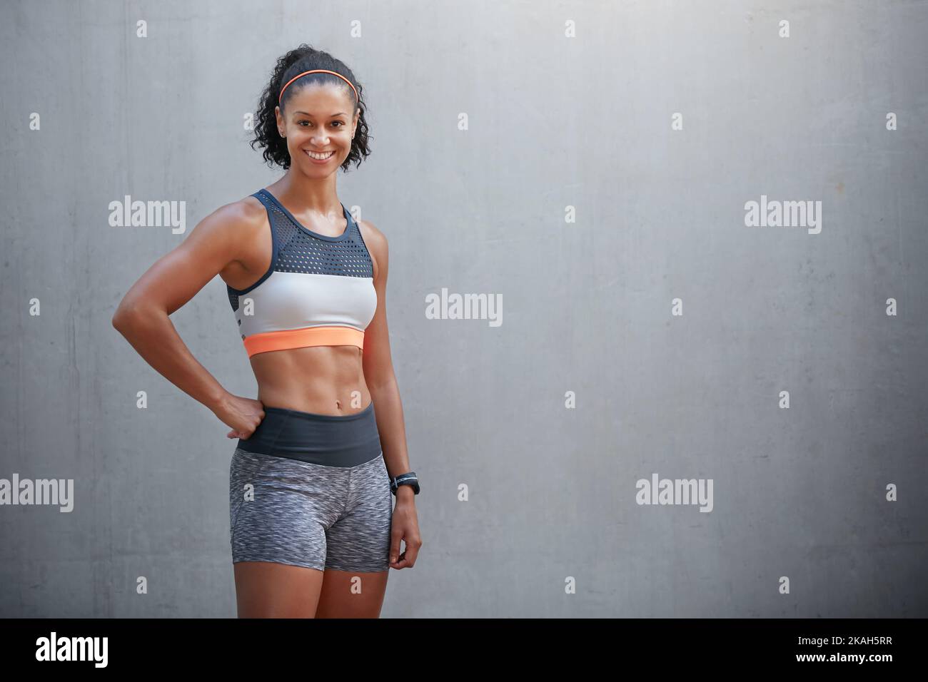 Proud of the body I worked for. Cropped portrait of a sporty young ...