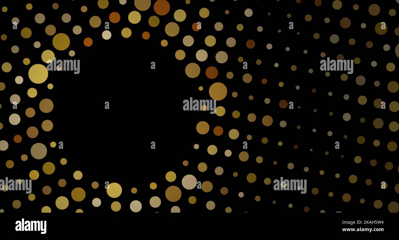 abstract radial gold and black halftone background, vector illustration ...