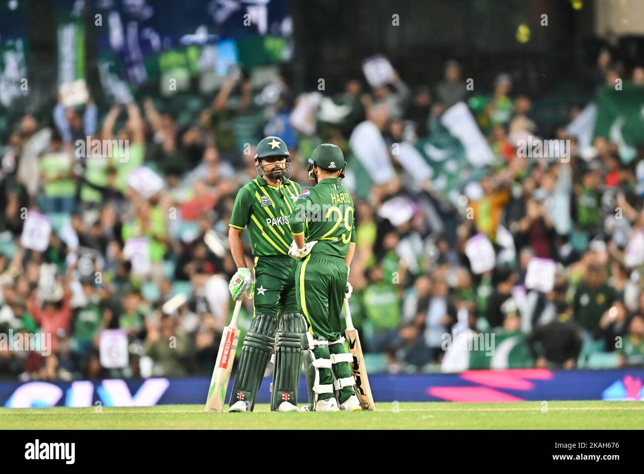 Mohammad Haris of Pakistan and Babar Azam during the ICC Men's T20 ...