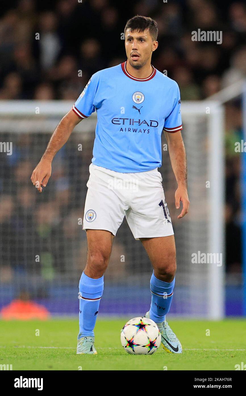 Rodrigo #16 of Manchester City in action during the UEFA Champions ...