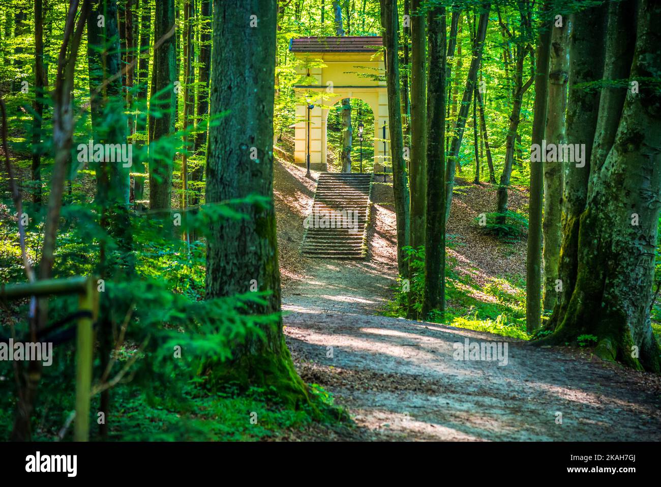 Calvary of Wejherowo. Beautiful park in Wejherowo town, Poland Stock ...