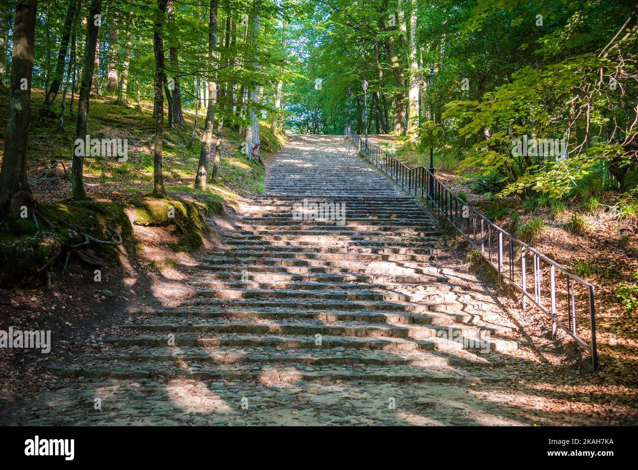 Calvary of Wejherowo. Beautiful park in Wejherowo town, Poland Stock ...