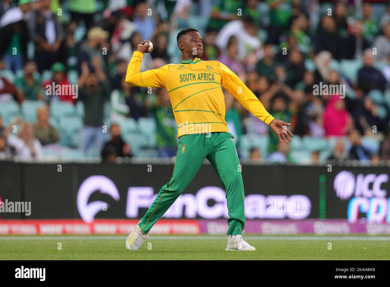 Sydney, Australia. 03rd Nov, 2022. Kagiso Rabada of South Africa fields ...
