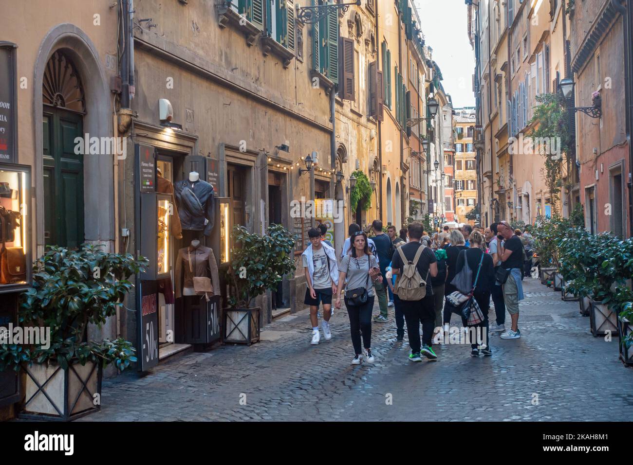 Rome, Italy - November 2022 Via dei Coronari in the historical City ...