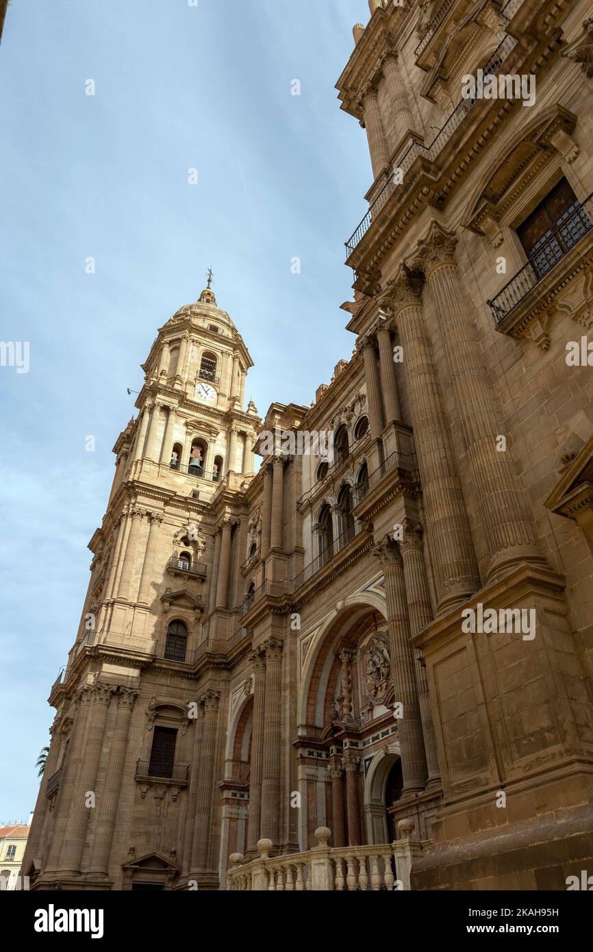 Malaga, Spain - October 26, 2022: Málaga Cathedral in Malaga, Spain on ...