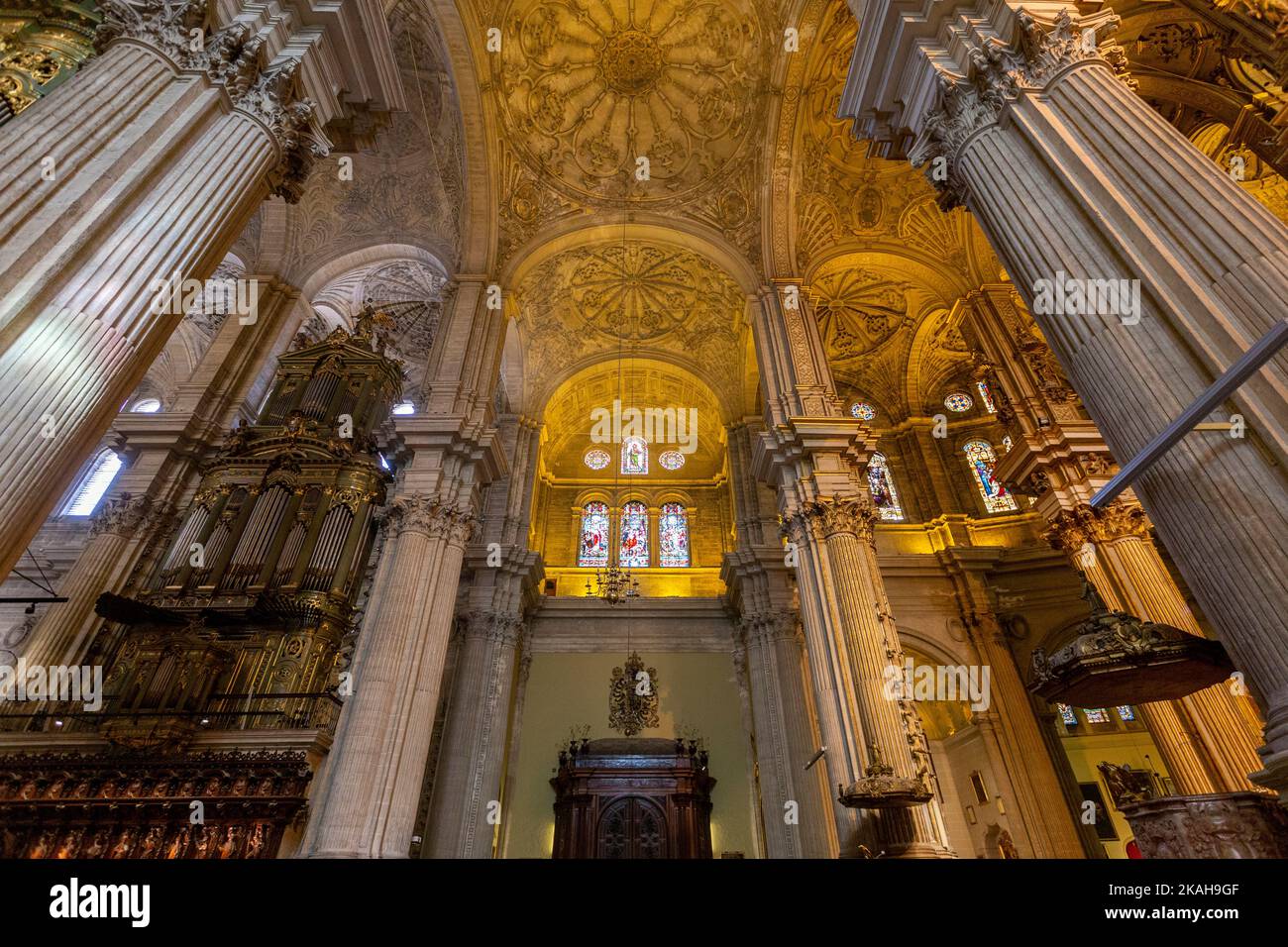 Malaga, Spain - October 26, 2022: Interior of the Málaga Cathedral in ...