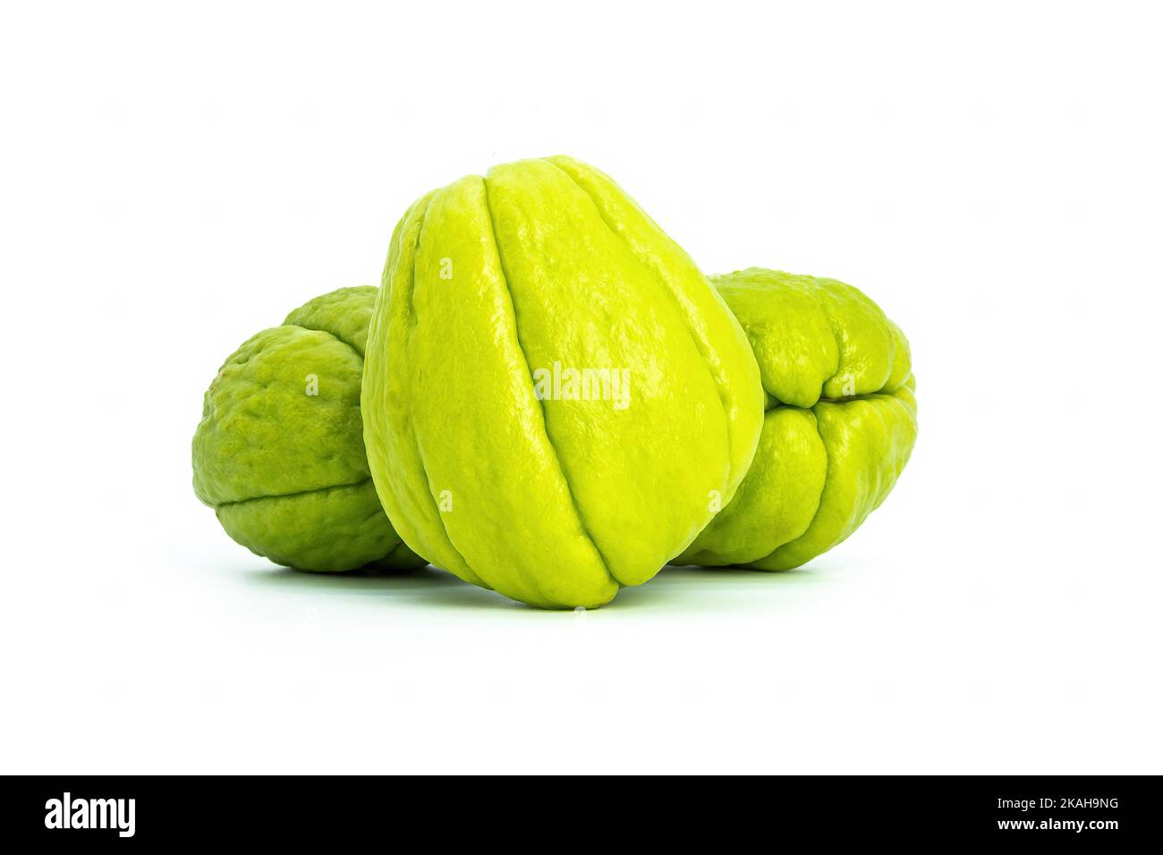 Fresh Chayote Sechium edulis on white background Stock Photo - Alamy