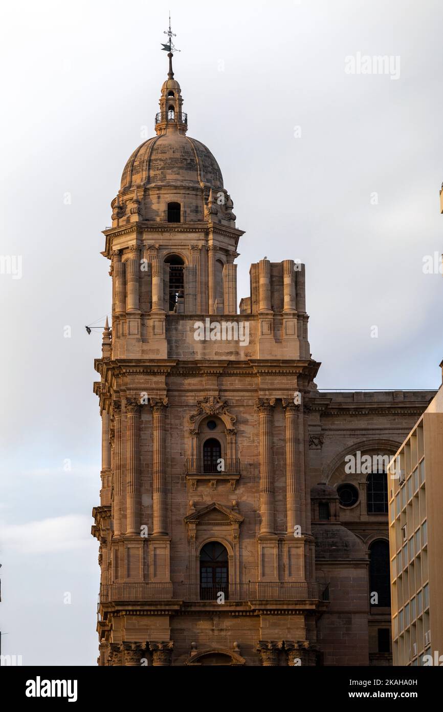 Malaga, Spain - October 26, 2022: Málaga Cathedral in Malaga, Spain on ...