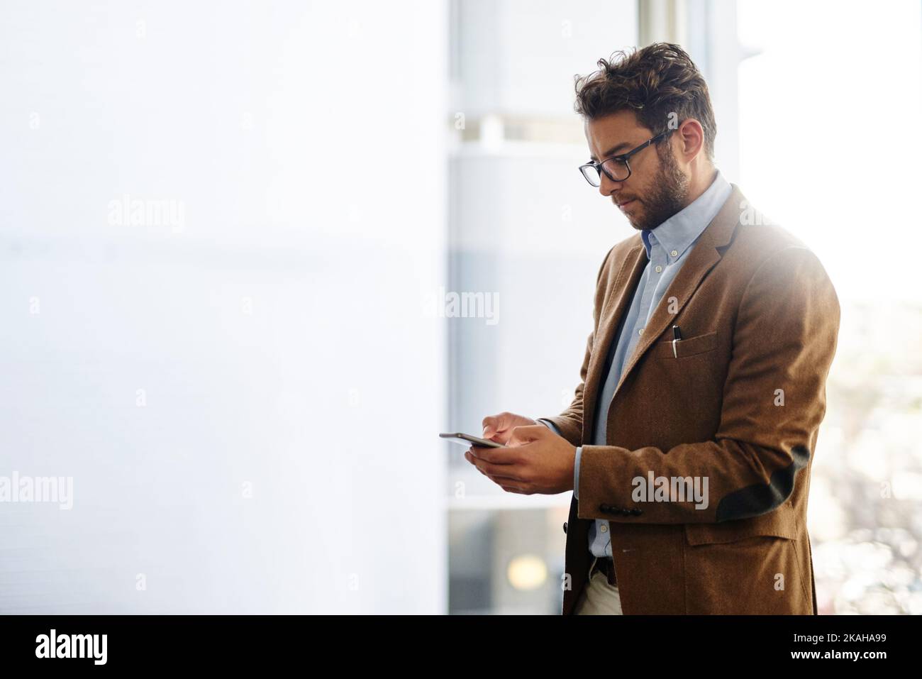 Closeup businessman checking phone hi-res stock photography and images ...