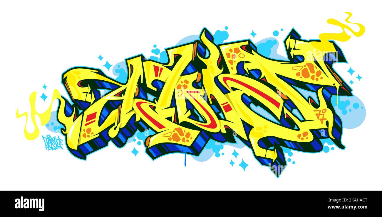 Abstract Word Addict Graffiti Style Font Lettering Vector Illustration ...