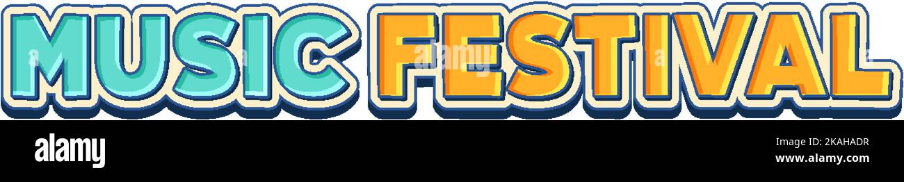 Music festival text for banner or poster design illustration Stock ...