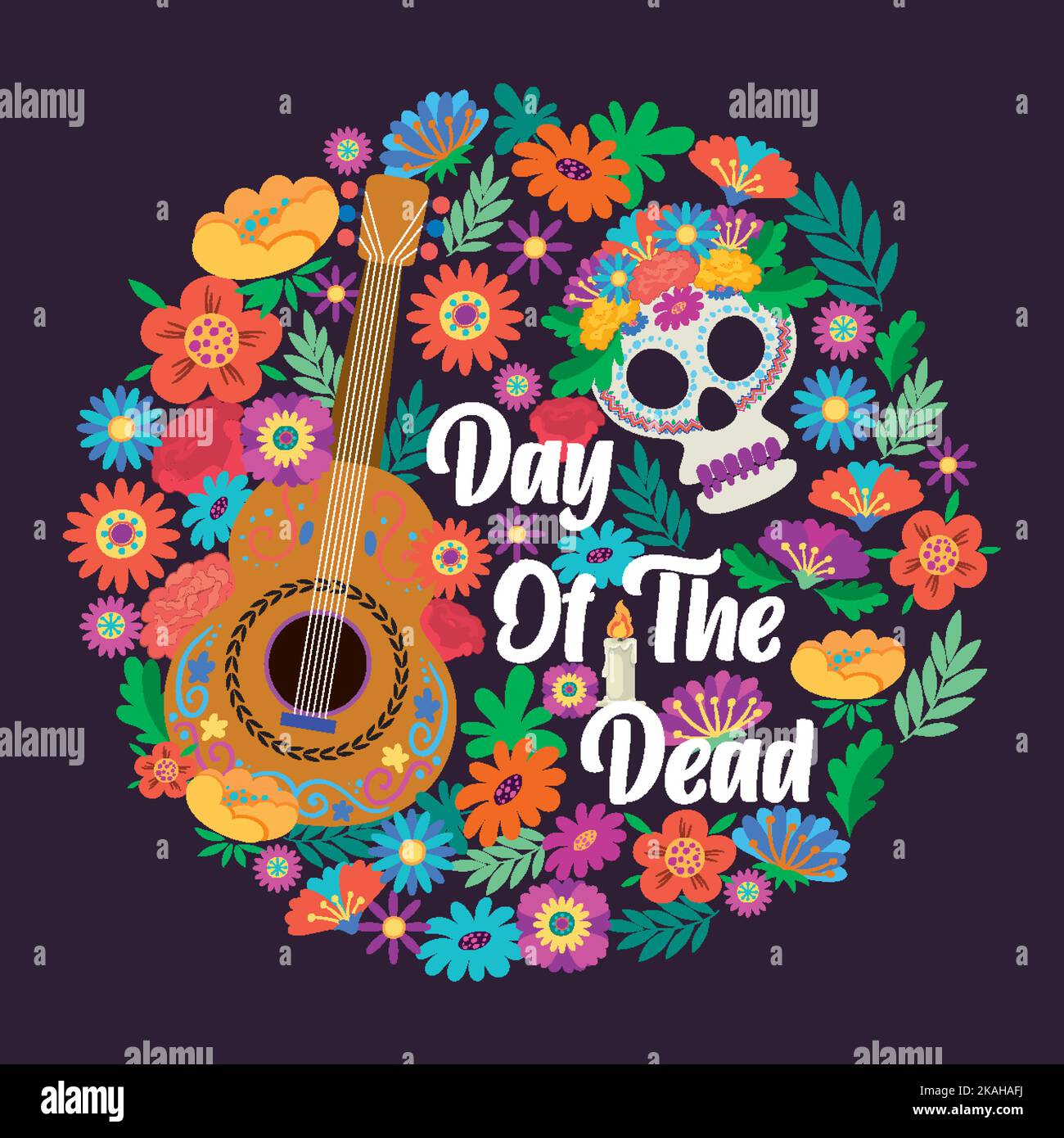 Day of the Dead poster design illustration Stock Vector Image & Art - Alamy