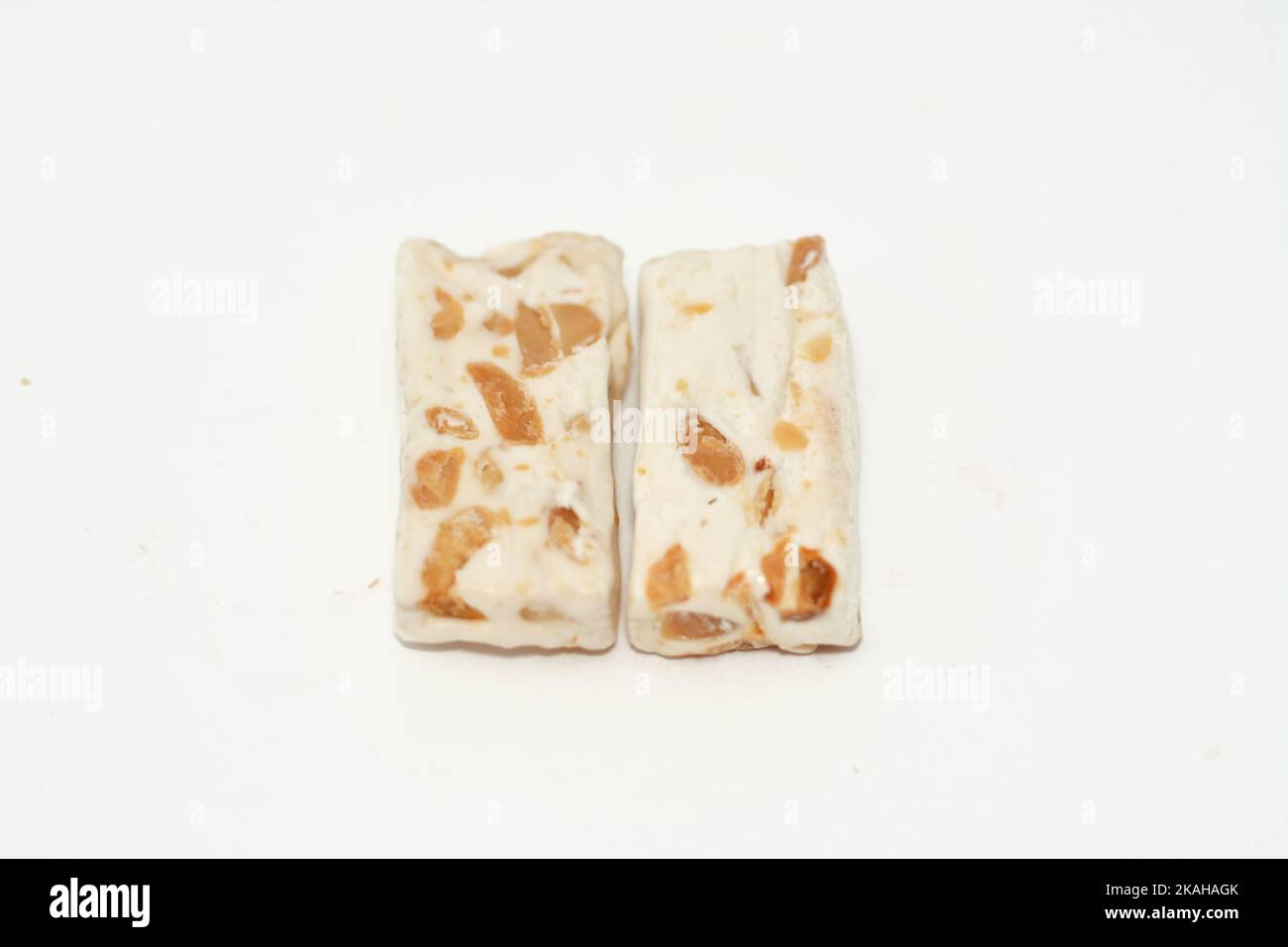 Pieces of Arabic sweet delicious Noga with peanuts,Egyptian cultural ...