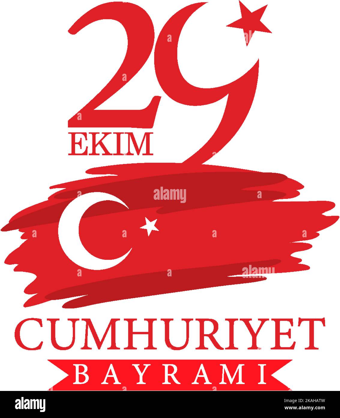 Republic Day of Turkey text design illustration Stock Vector Image ...