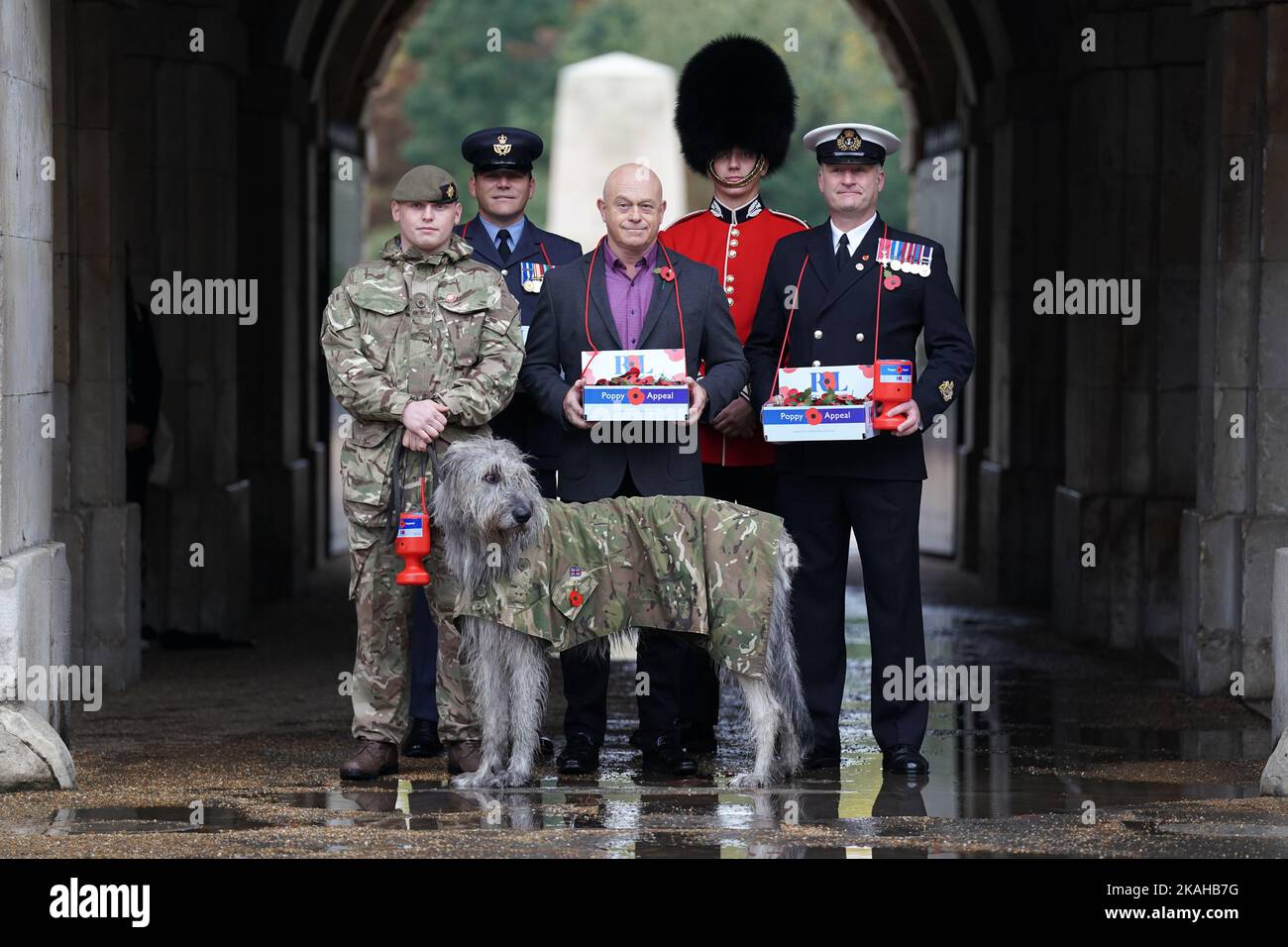 Royal British Legion ambassador Ross Kemp (centre) launches this year's ...