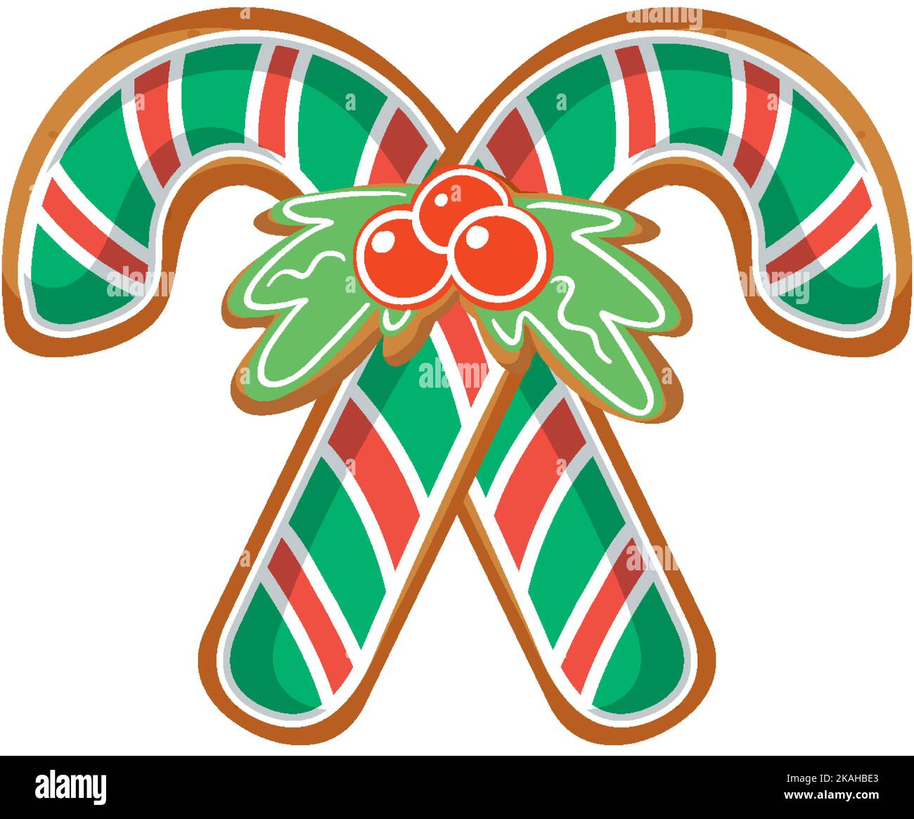 Christmas candy canes isolated illustration Stock Vector Image & Art ...