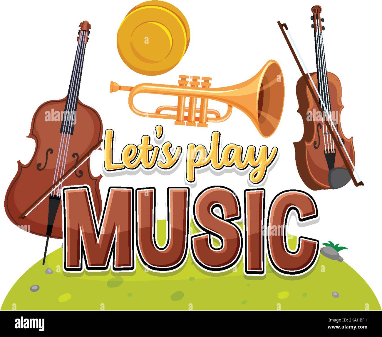 Lets play music banner design illustration Stock Vector Image & Art - Alamy