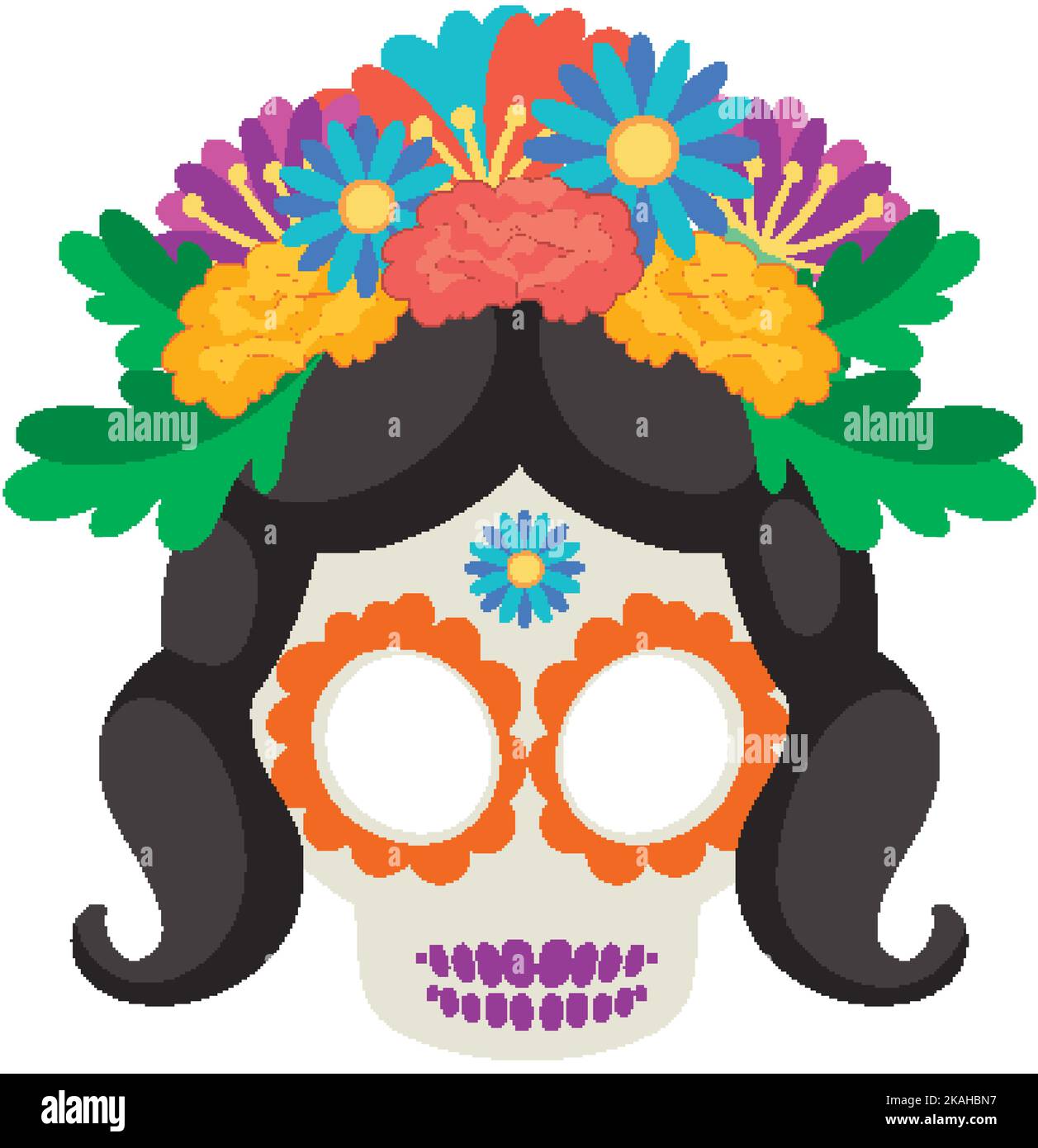 Day of the dead with Mexican calaca illustration Stock Vector Image ...