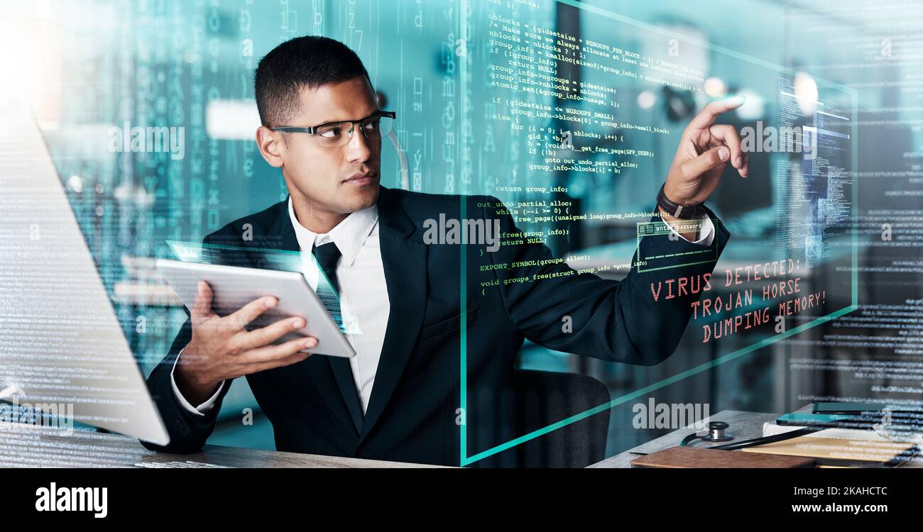 Cyber, it and digital overlay with password for security on biometric ...