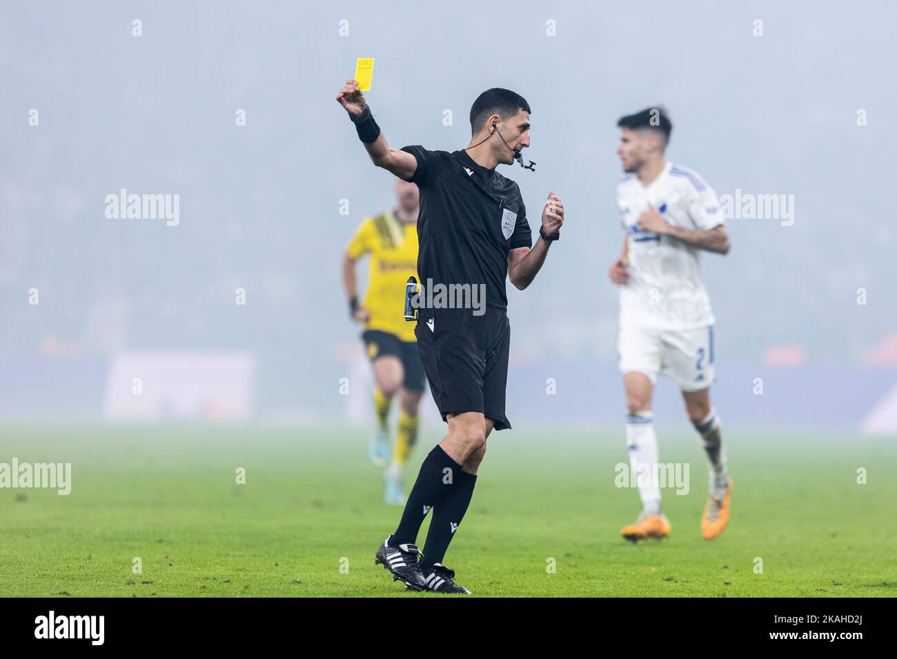 Copenhagen, Denmark. 02nd Nov, 2022. Referee Aliyar Aghayev seen during ...