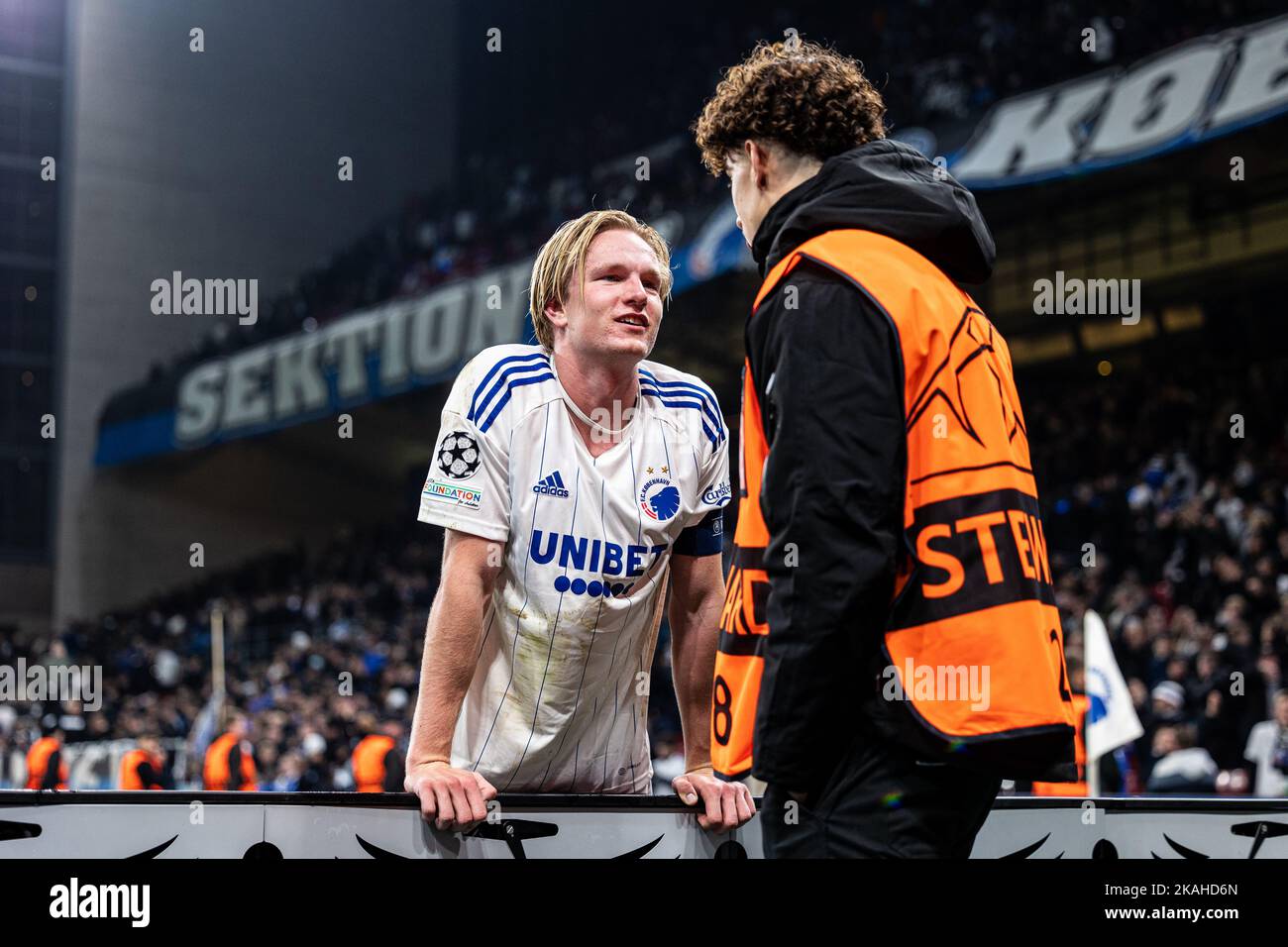 Copenhagen, Denmark. 02nd Nov, 2022. Victor Kristiansen (34) of FC ...