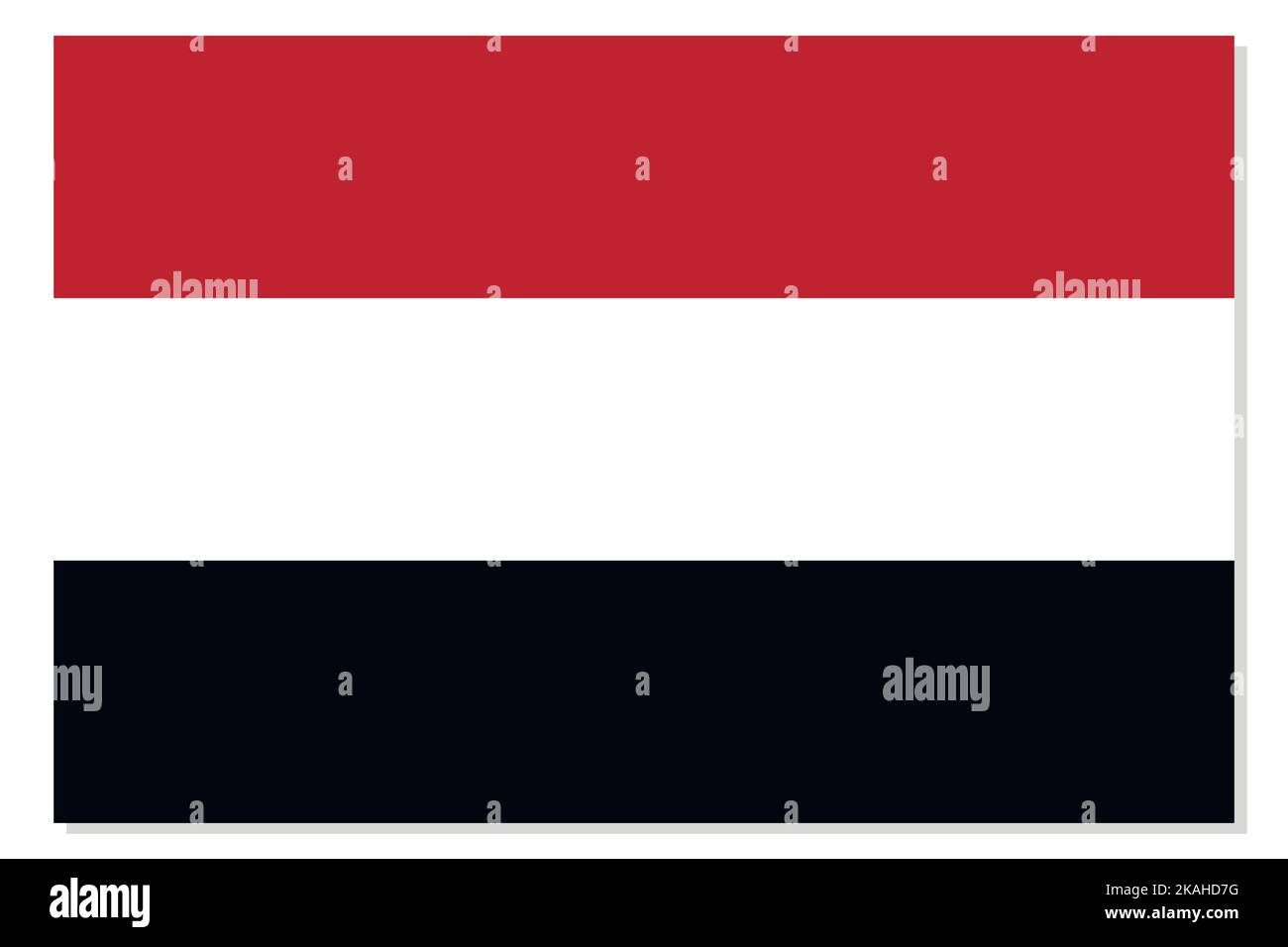 Flag of Yemen. National symbol in official colors. Template icon ...