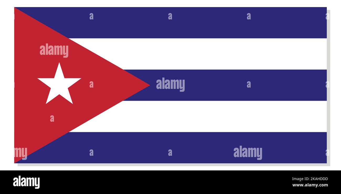 Flag of Cuba. Cuban national symbol in official colors. Template icon ...