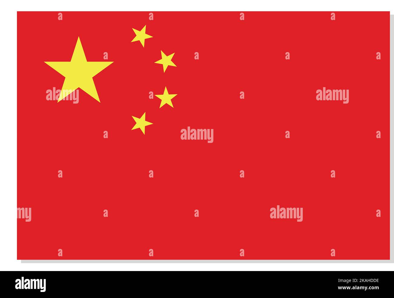 Flag of China. Chinese national symbol in official colors. Template ...
