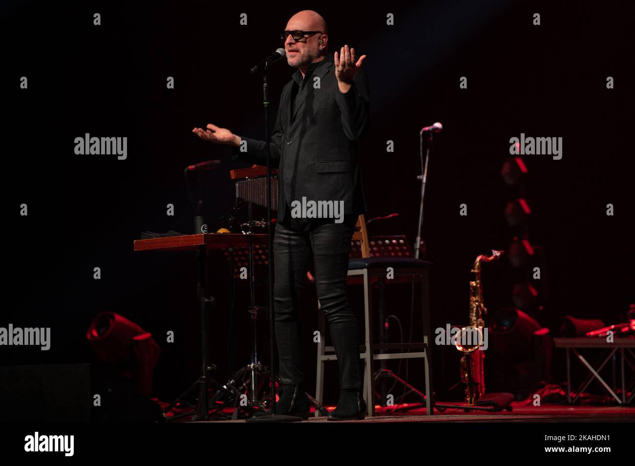 Bergamo, Italy. 02nd Nov, 2022. Mario Biondi on Creberg Teatro Stage in ...