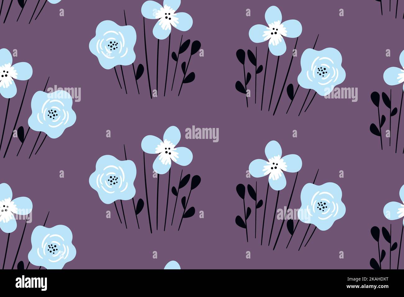 Seamless floral pattern based on traditional folk art ornaments. Art ...