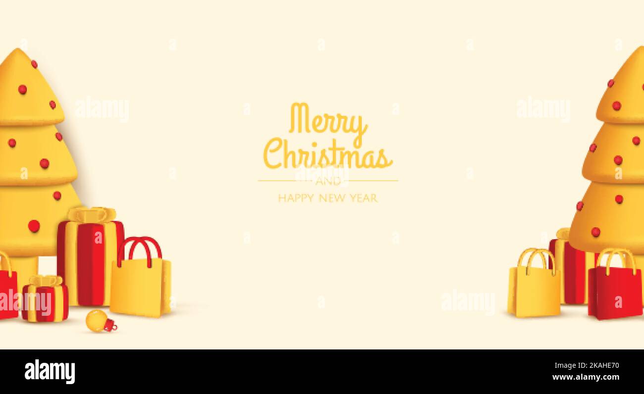 Happy New Year. Christmas background design, Christmas trees ...