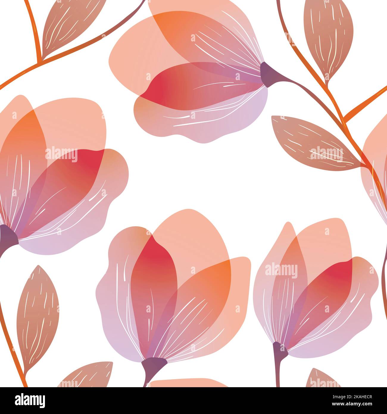 Seamless floral pattern based on traditional folk art ornaments ...