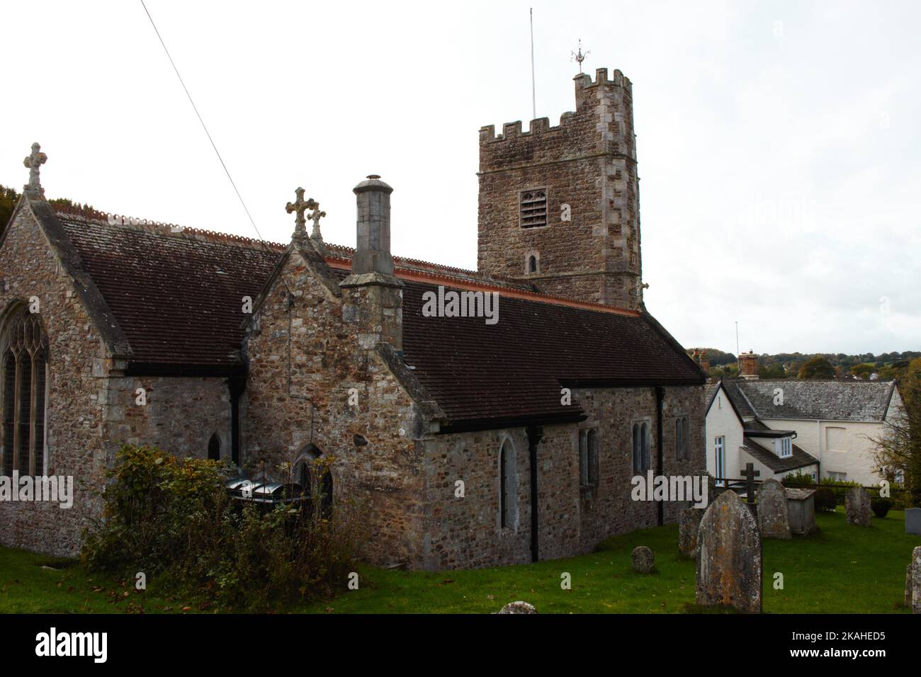 farm land woods and church's Stock Photo - Alamy