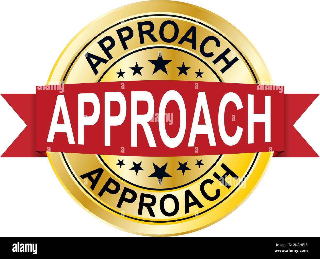 Approach gold badge or emblem vector isolated Stock Vector Image & Art ...