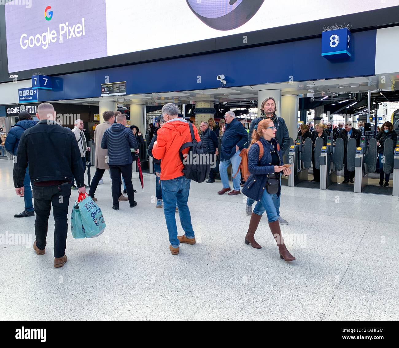 London, UK. 1st November, 2022. Passengers at Waterloo railway station in London. Further ...
