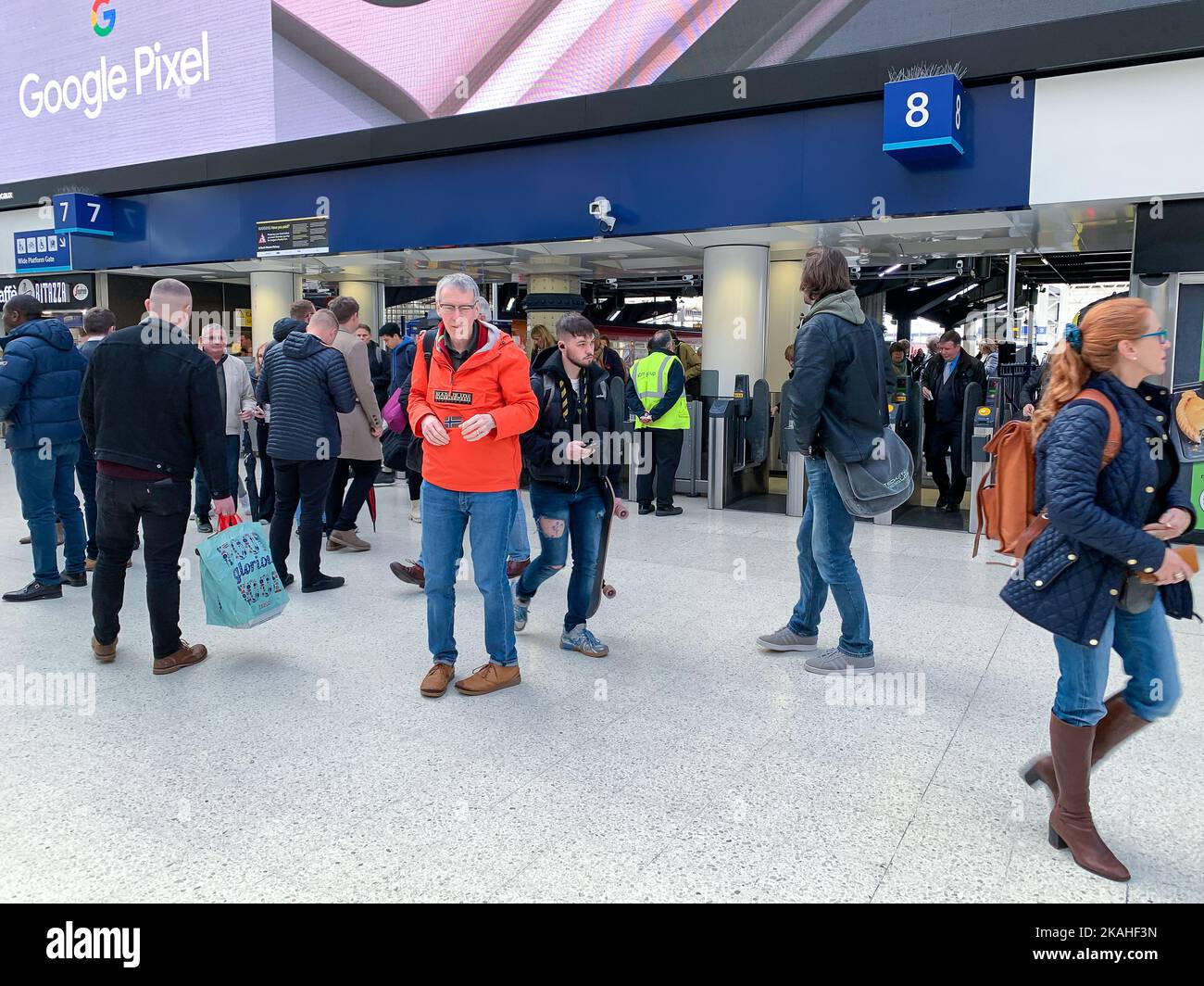 London, UK. 1st November, 2022. Passengers at Waterloo railway station in London. Further ...