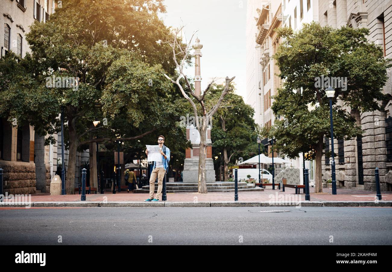 Theres so much to see around the world. Full length shot of a handsome ...