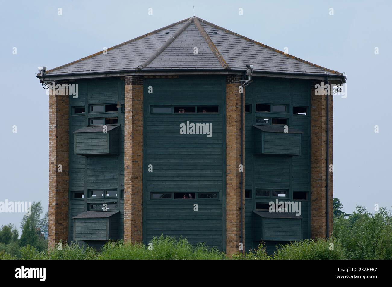 bird hide at the London Wetland Centre Stock Photo - Alamy