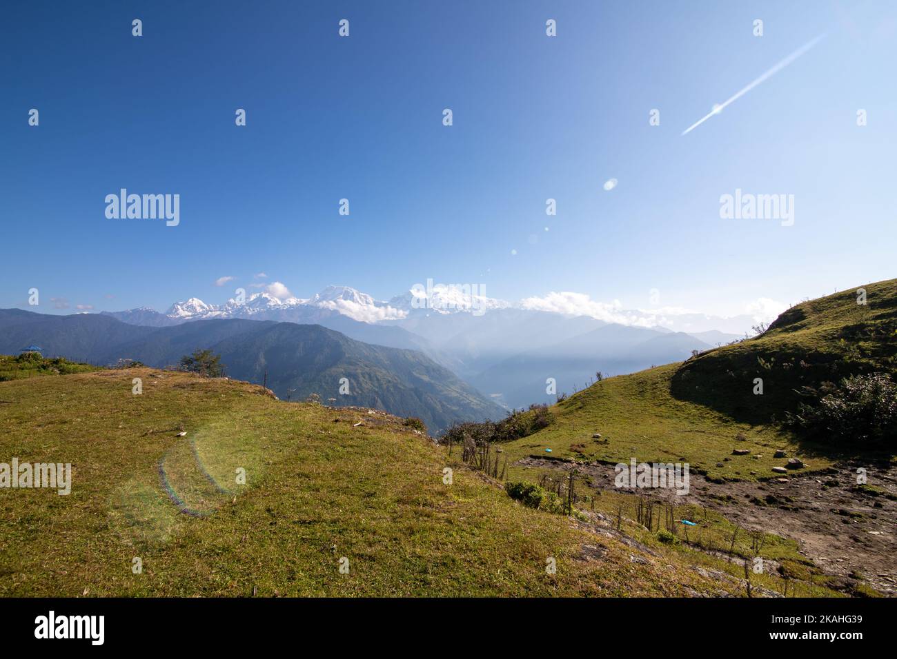 Beautiful Ghale Gau and Bhujung village of Nepal Stock Photo - Alamy