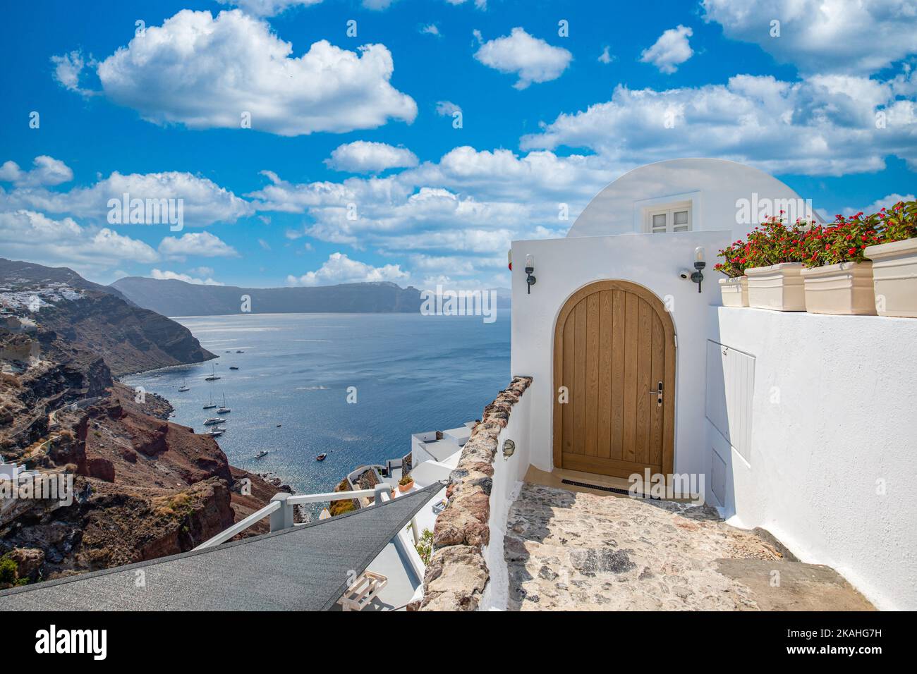 Summer vacation urban scenic of luxury famous destination. White ...