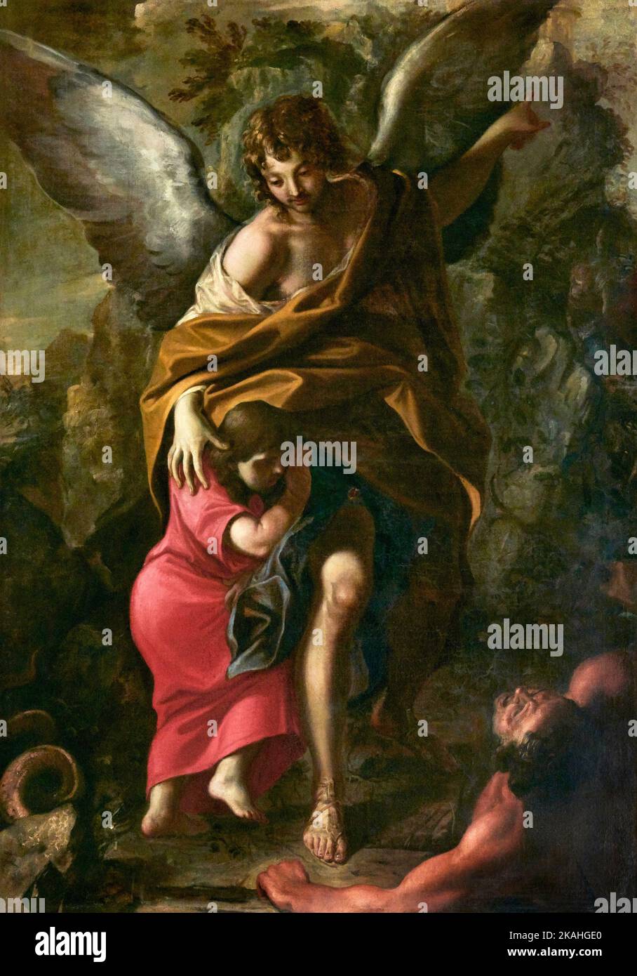 Angelo custode - olio su tela - Domenico Maria Canuti - fine del XVII ...