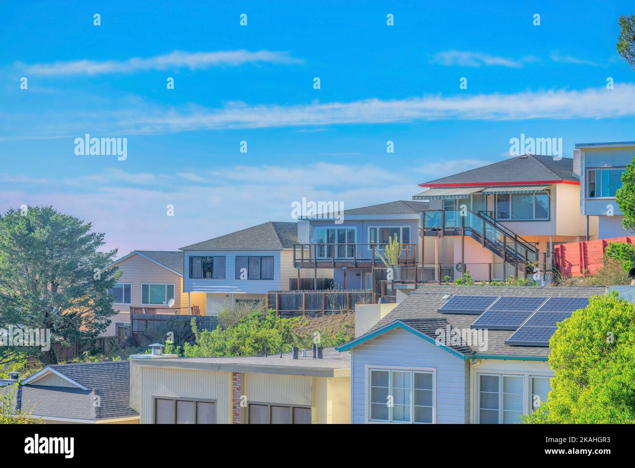House with solar panels on the roof in San Francisco California ...