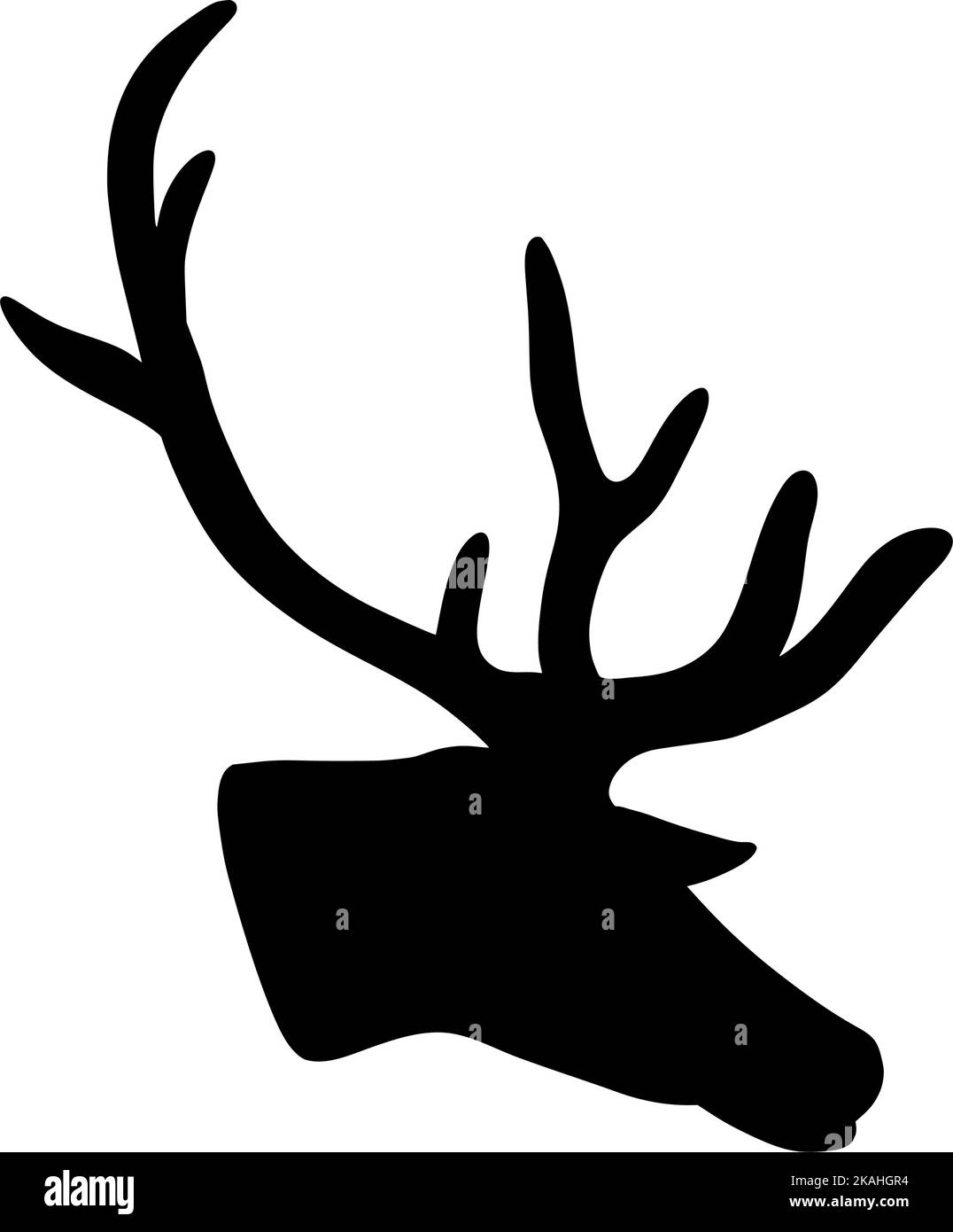 Buck Head Silhouette Outline