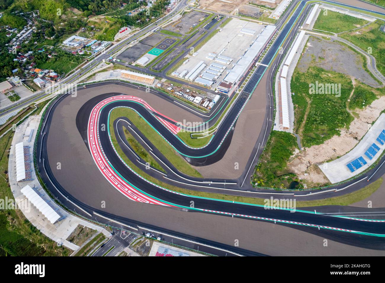 Aerial view of Mandalika International Street Circuit, Mandalika ...