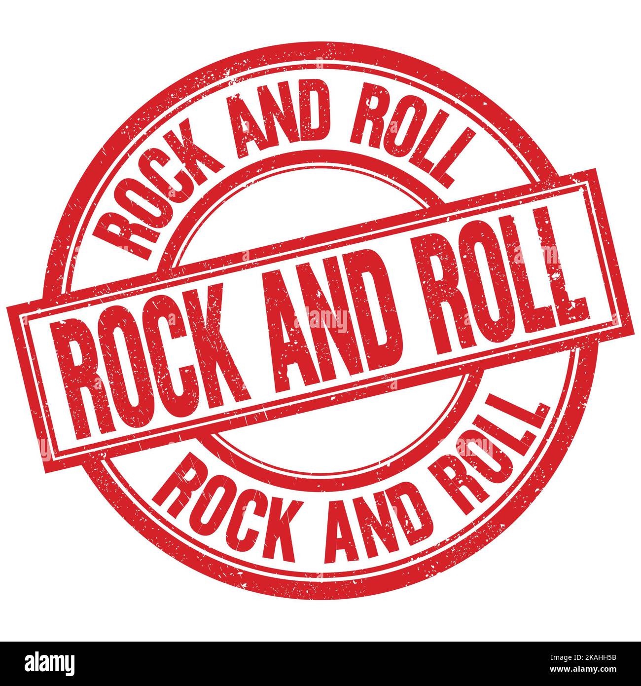 ROCK AND ROLL text written word on red round stamp sign Stock Photo - Alamy